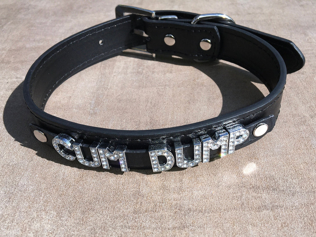 Cum Dump • Rhinestone Collar for Submissives • Choose Your Color – Cat ...
